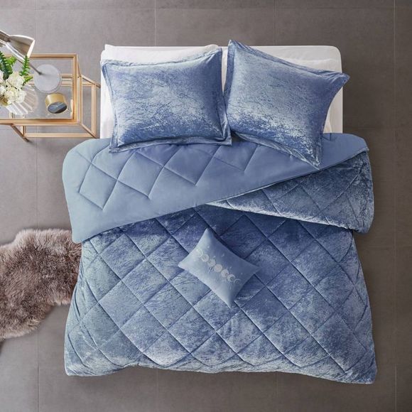 JLA Home | Bedding | Intelligent Design 4pc Fullqueen Alyssa Velvet ...
